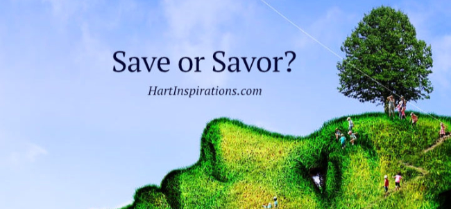 Save or Savor? | Susan L Hart / Author of Inspiration